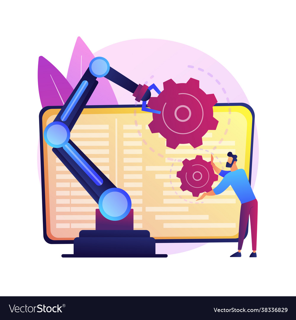 Collaborative Robotics Abstract Concept Royalty Free Vector