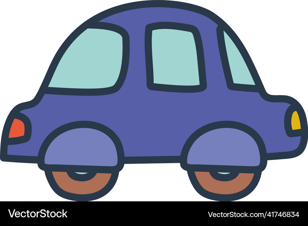 Blue car design Royalty Free Vector Image - VectorStock