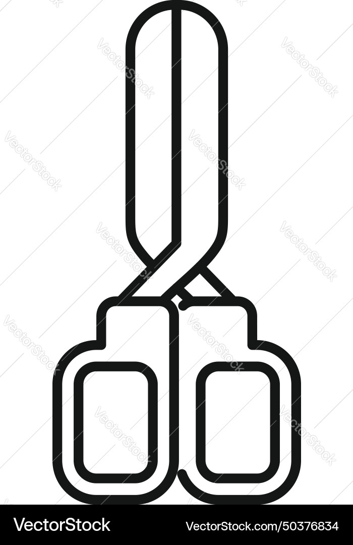 Bush scissors icon outline safety blade Royalty Free Vector