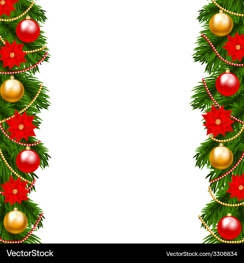 Christmas garland Royalty Free Vector Image - VectorStock