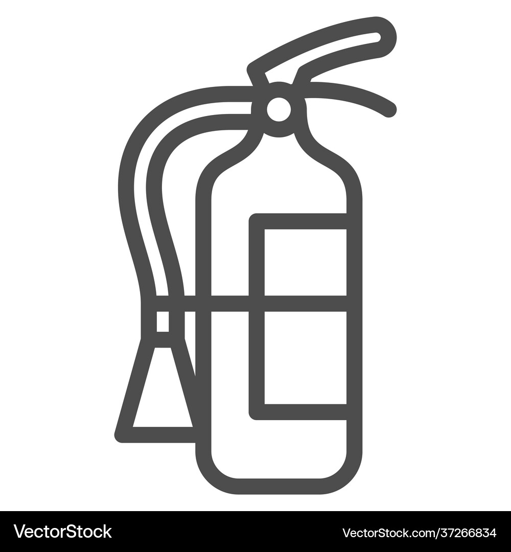 Fire extinguisher line icon safety engineering Vector Image