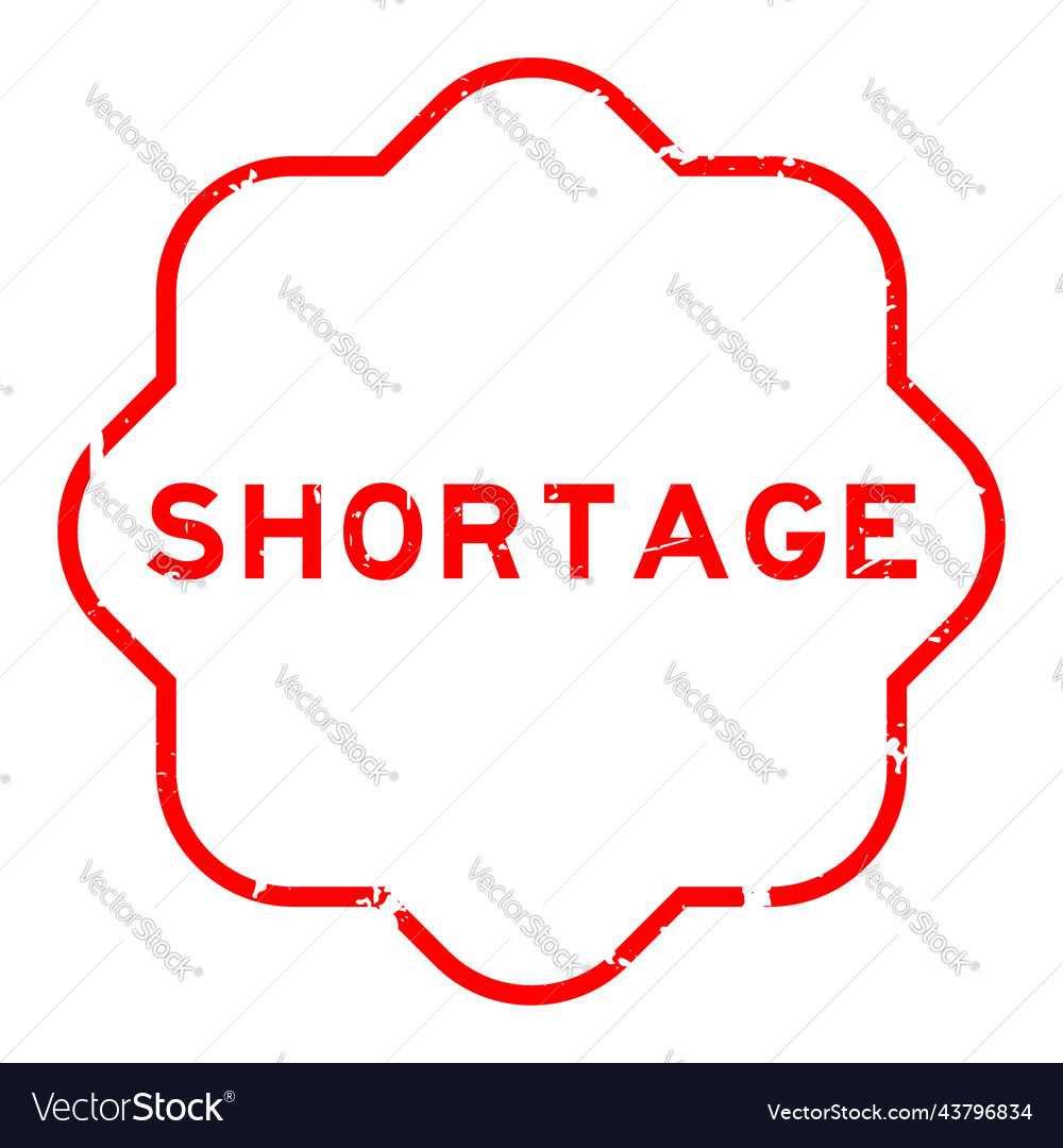 Grunge red shortage word rubber seal stamp Vector Image Grunge red shortage word rubber seal stamp Vector Image