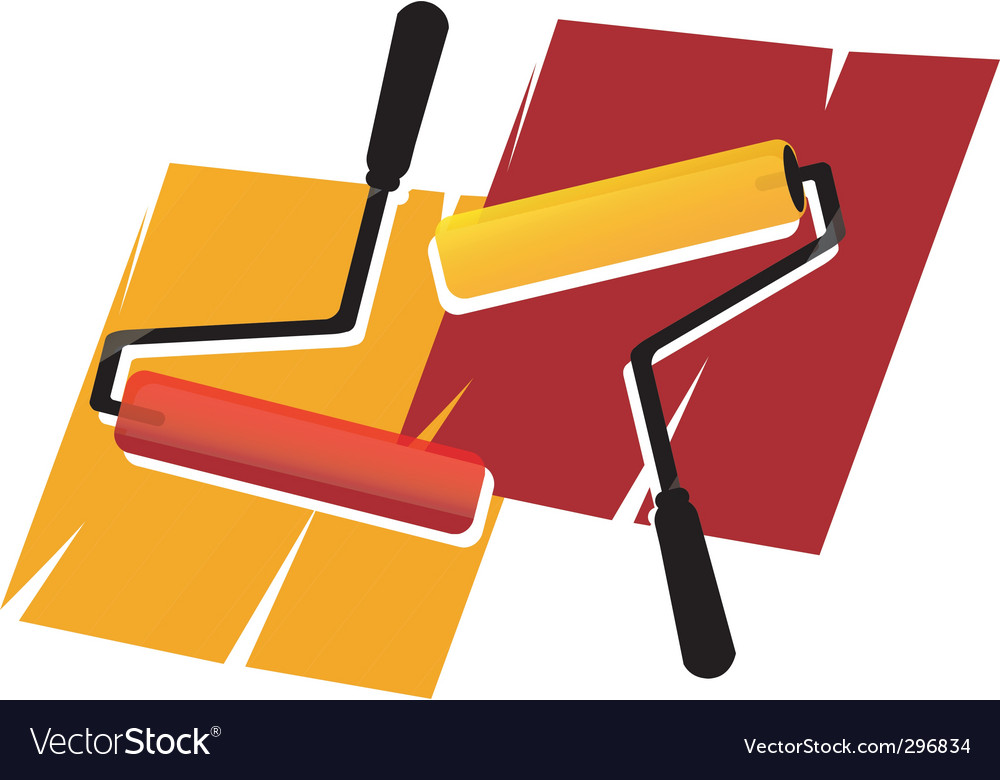 Paint roller Royalty Free Vector Image - VectorStock