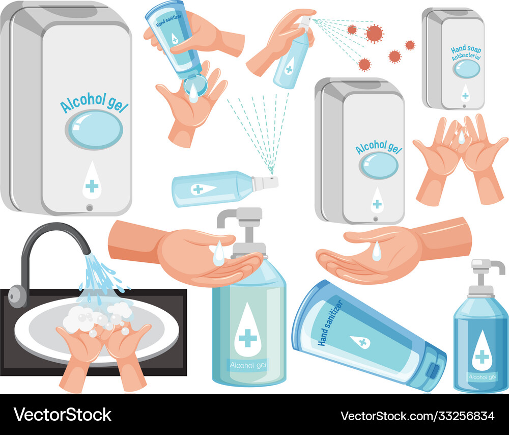 Poster showing how to wash your hands Royalty Free Vector