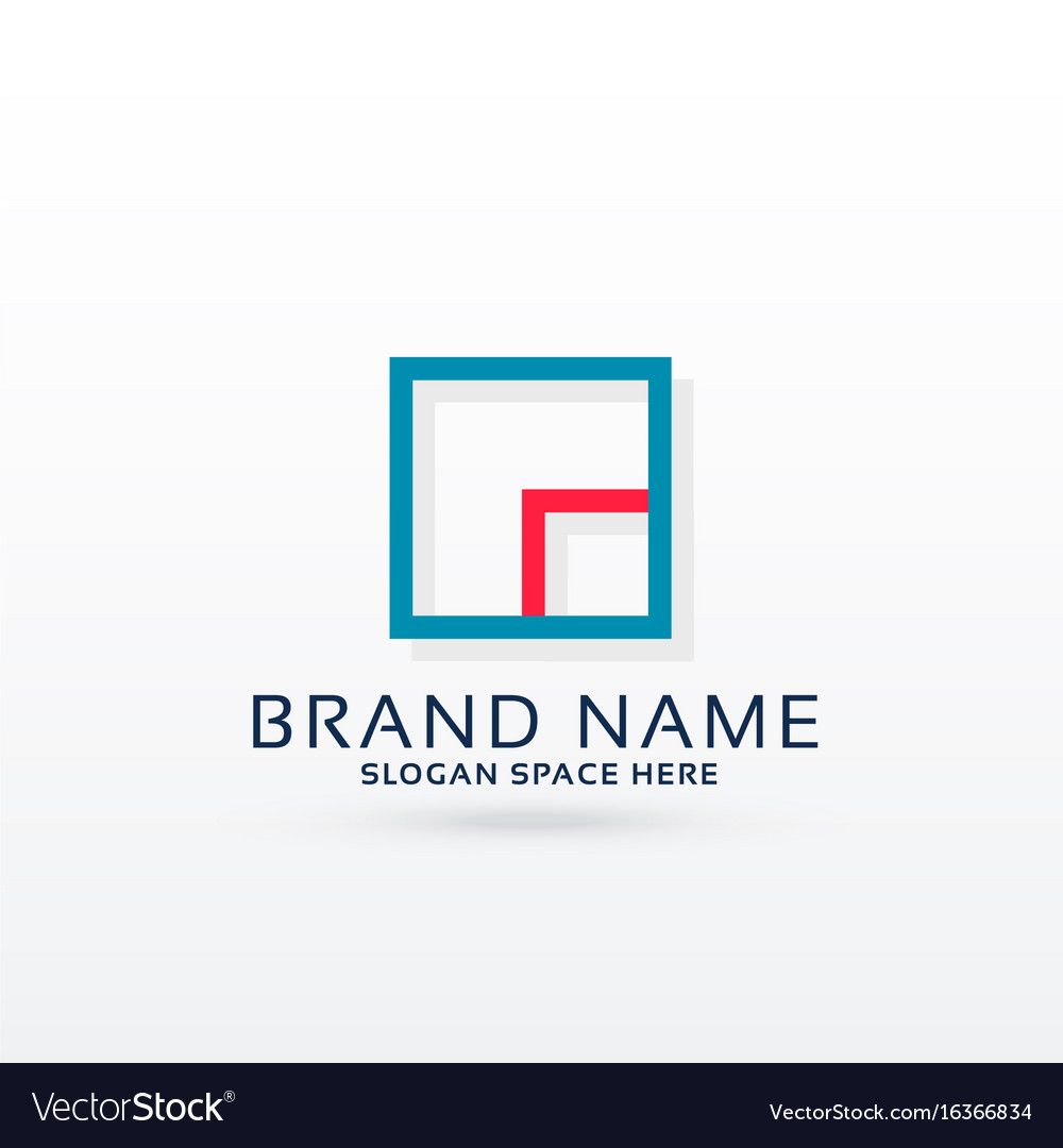 Square logo design concept template Royalty Free Vector