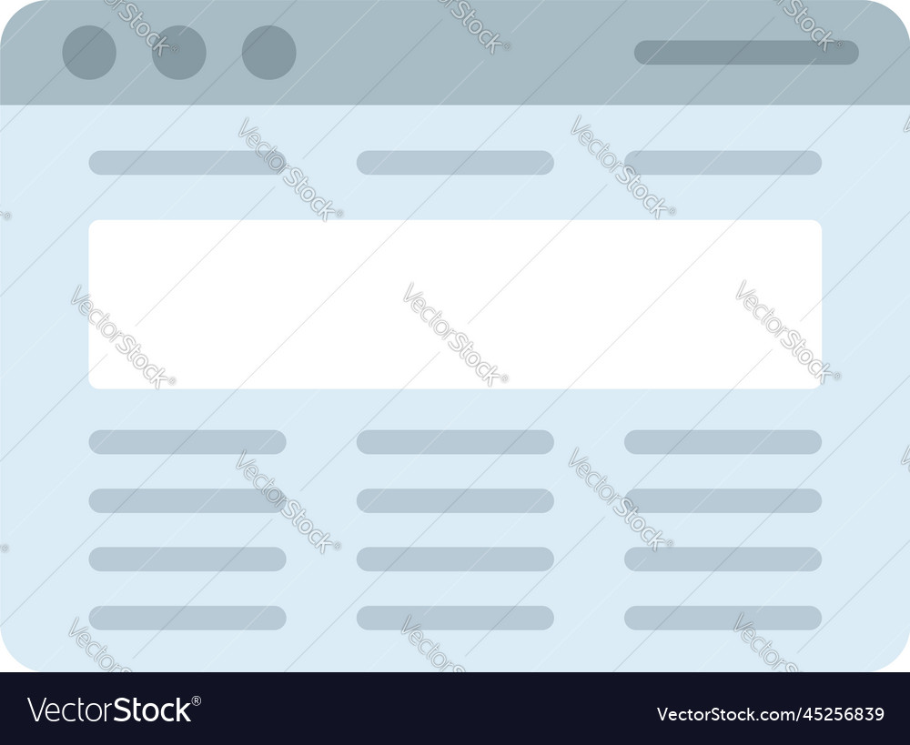 Browser template icon flat computer Royalty Free Vector
