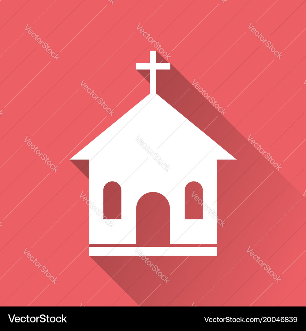 Church sanctuary icon simple flat pictograph Vector Image