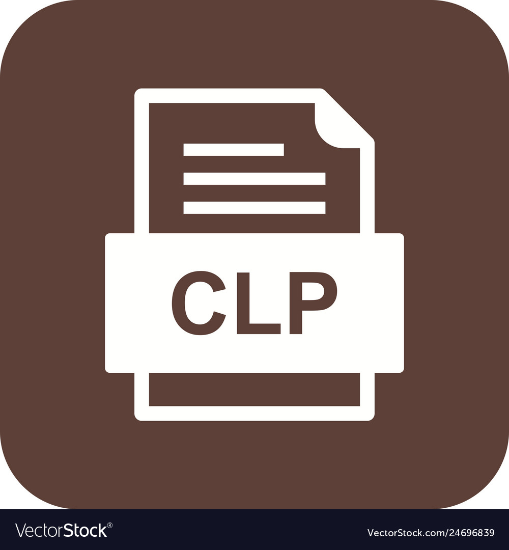 Clp File Document Icon Royalty Free Vector Image