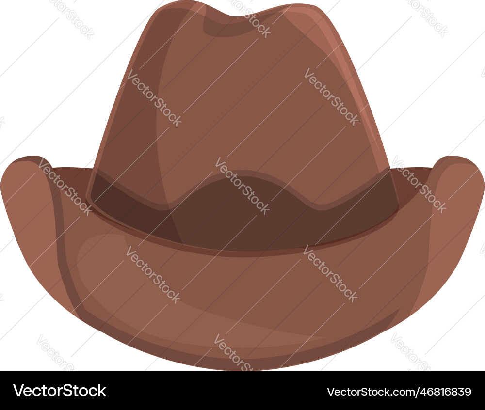 Element cowboy hat icon cartoon western Royalty Free Vector