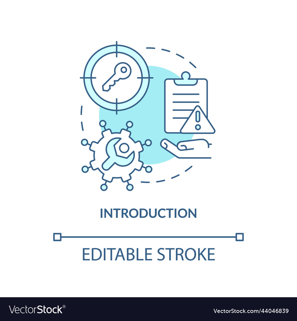 Introduction turquoise concept icon Royalty Free Vector