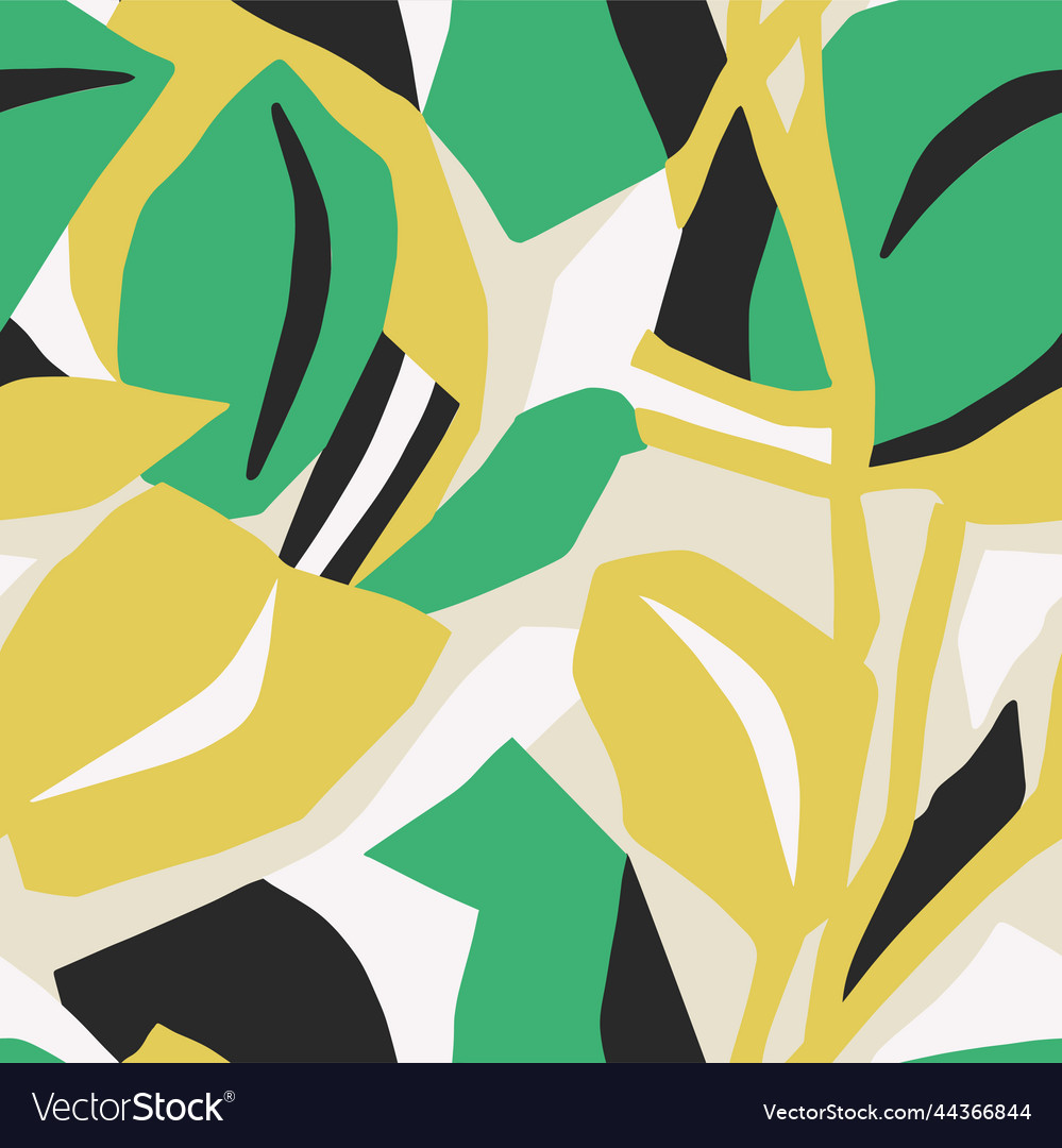 Abstract leaf seamless repeat pattern Royalty Free Vector