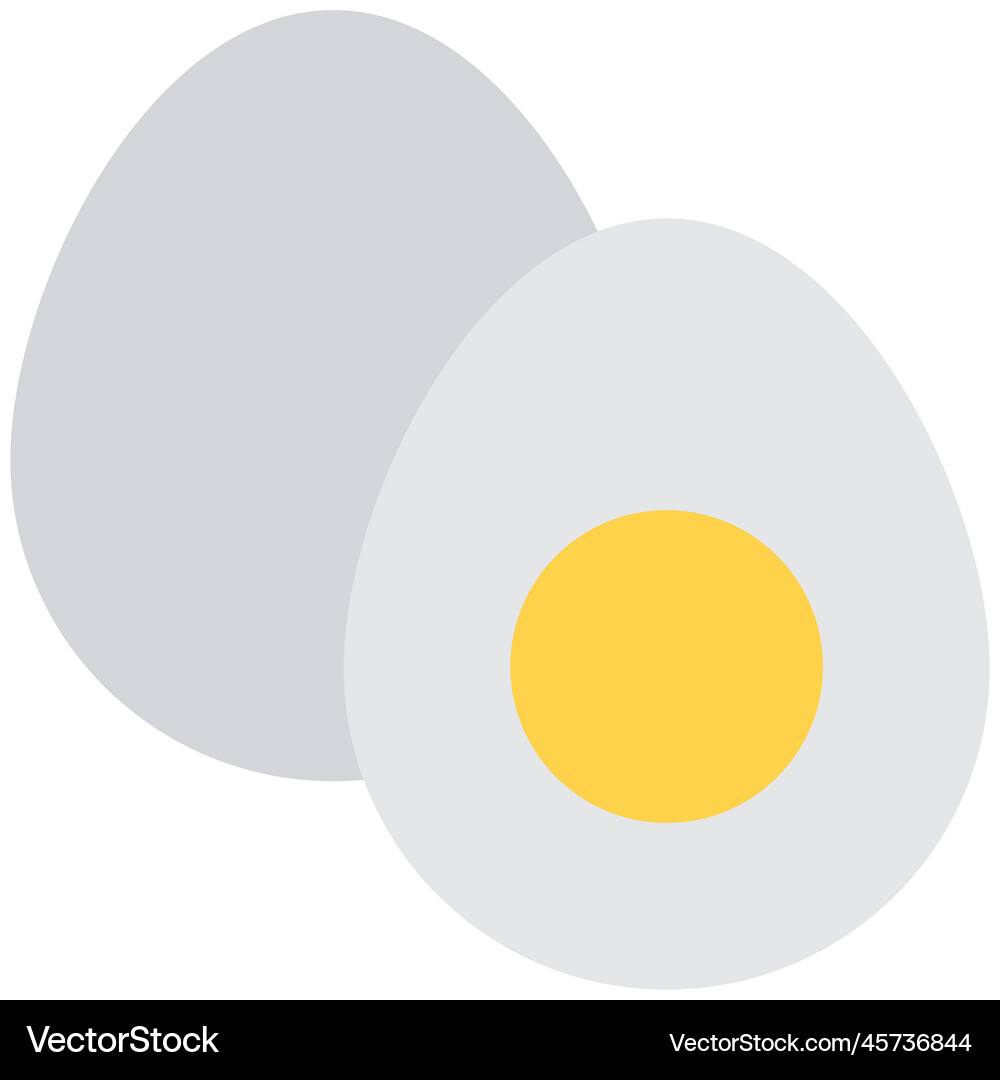 Boiled egg excellent source of protein Royalty Free Vector
