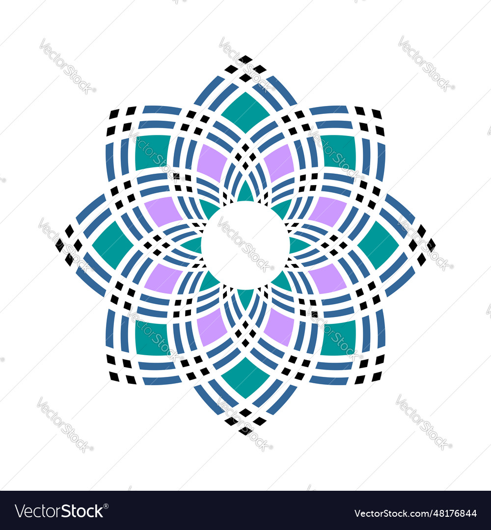 Decorative radial pattern Royalty Free Vector Image