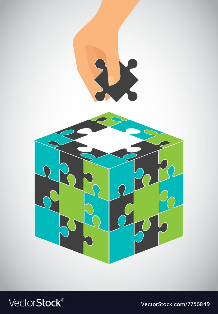 Collaborative concept design Royalty Free Vector Image