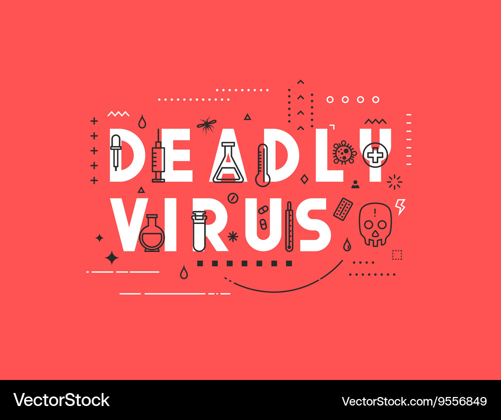 Design concept epidemic of deadly virus Royalty Free Vector