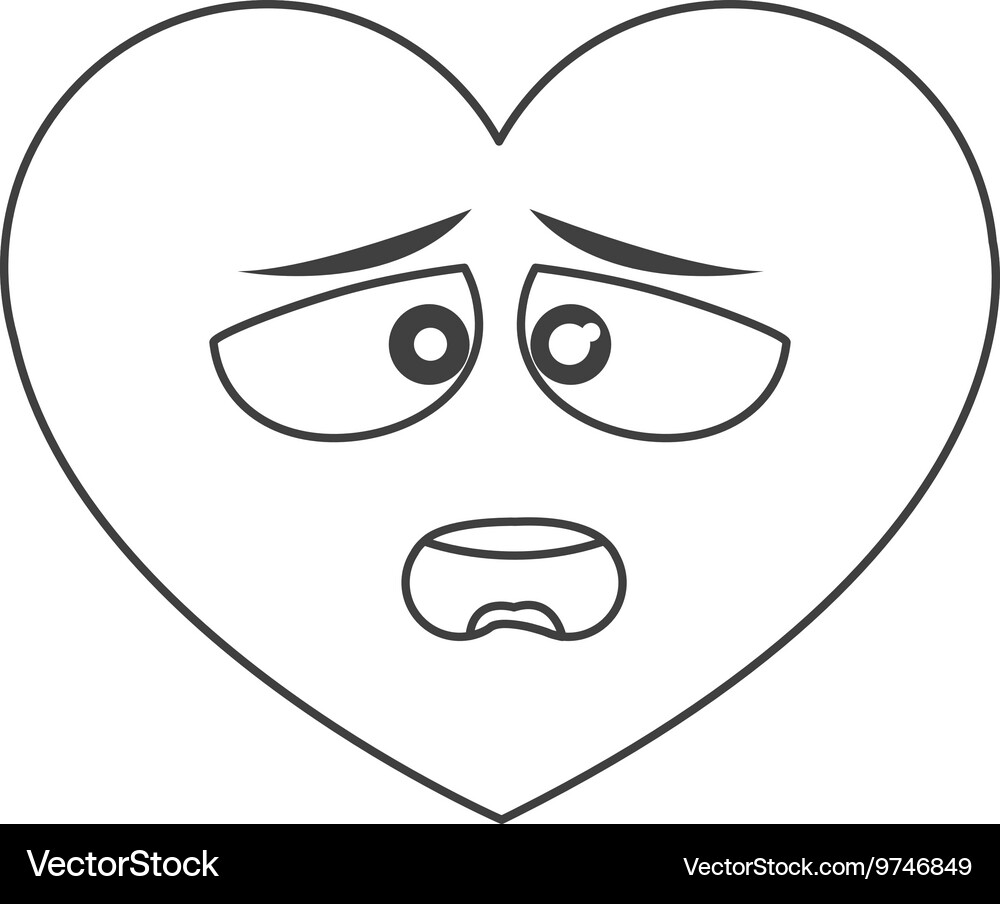 Dislike heart cartoon icon Royalty Free Vector Image
