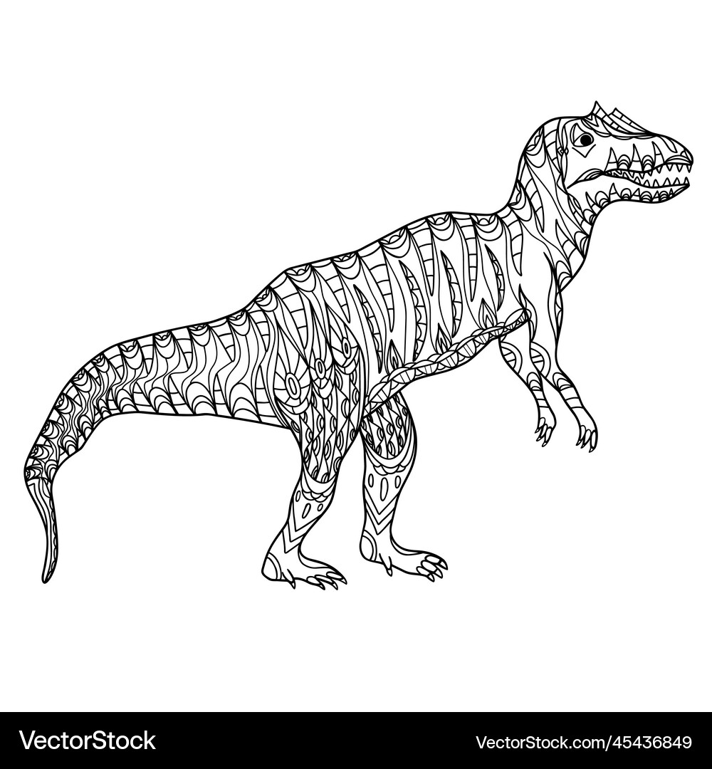 Hand drawn dinosaur brontosaurus nasicornus Vector Image