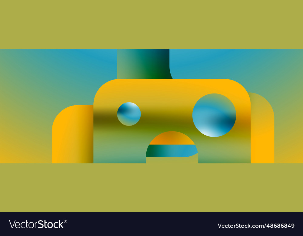 Simple geometric forms - dynamic geometric Vector Image
