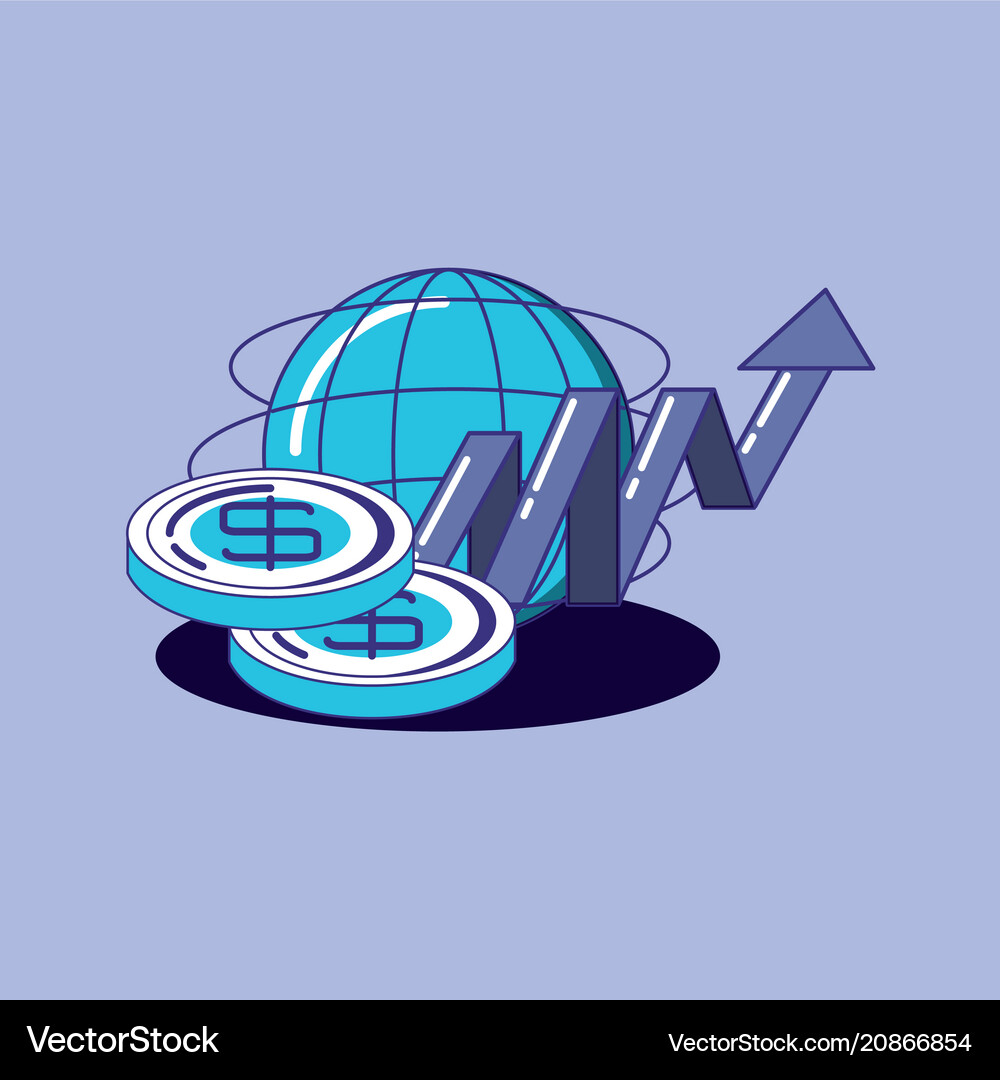 Financial technology design Royalty Free Vector Image