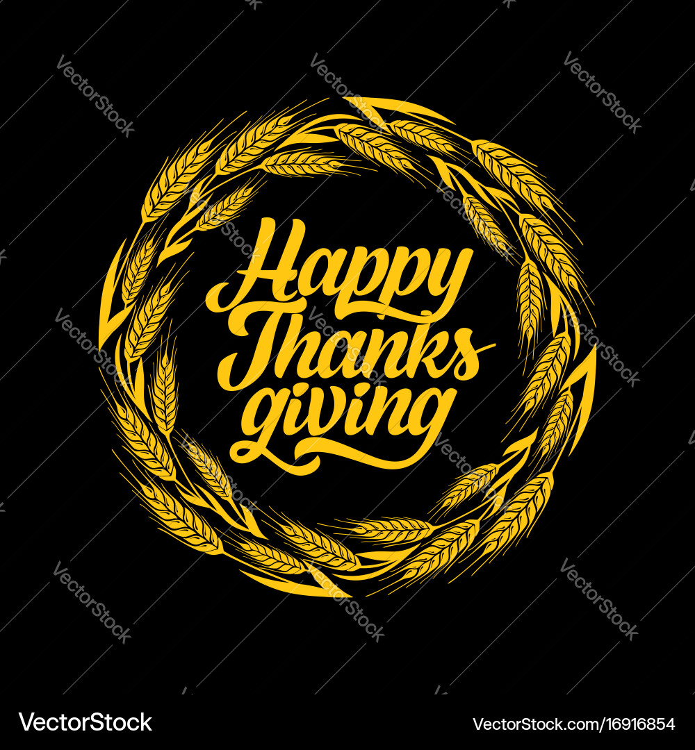 Typography of thanksgiving Royalty Free Vector Image