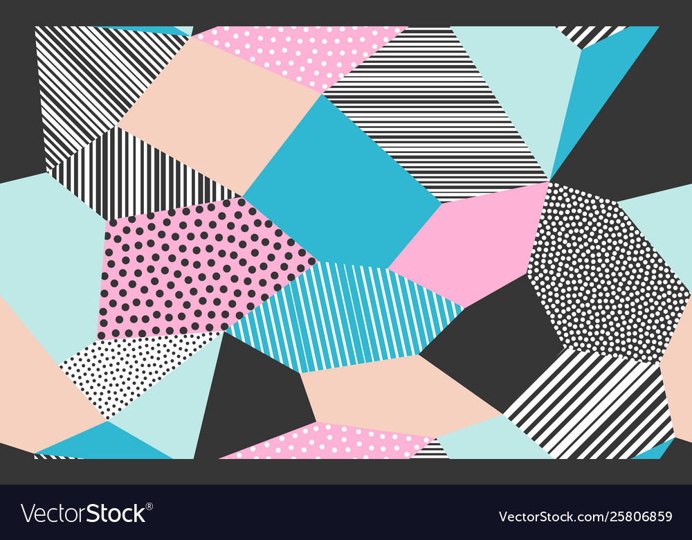 Abstract patchwork pattern background Royalty Free Vector