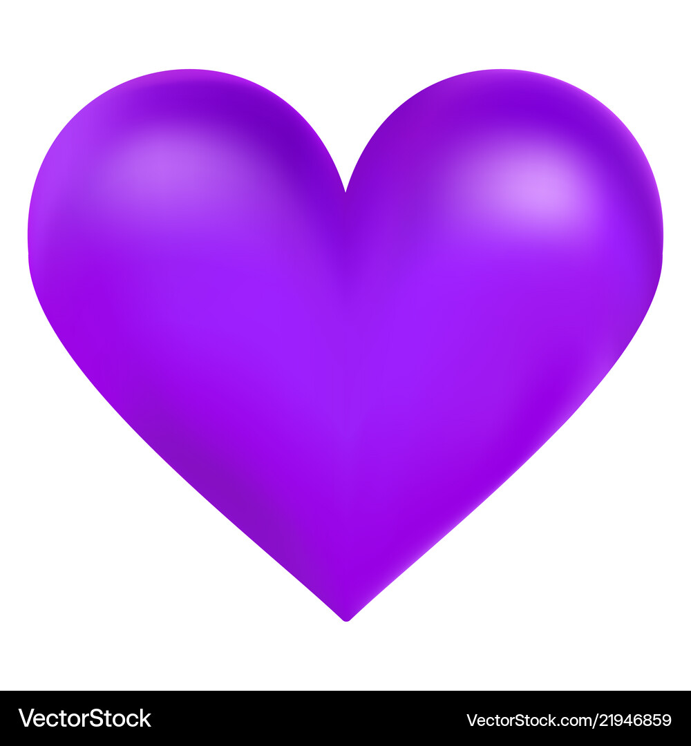 Elegant Violet Heart Royalty Free Vector Image