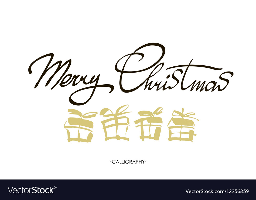 Merry christmas text design logo Royalty Free Vector Image Merry christmas text design logo Royalty Free Vector Image