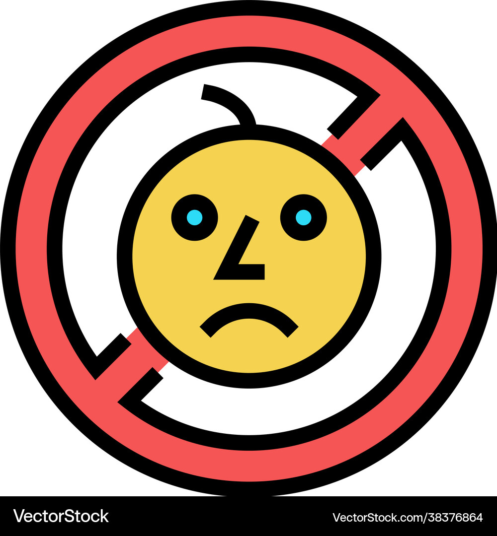 Child prohibition sign color icon Royalty Free Vector Image