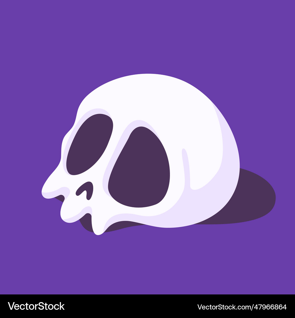 Dead skull cartoon performing a black magic Vector Image