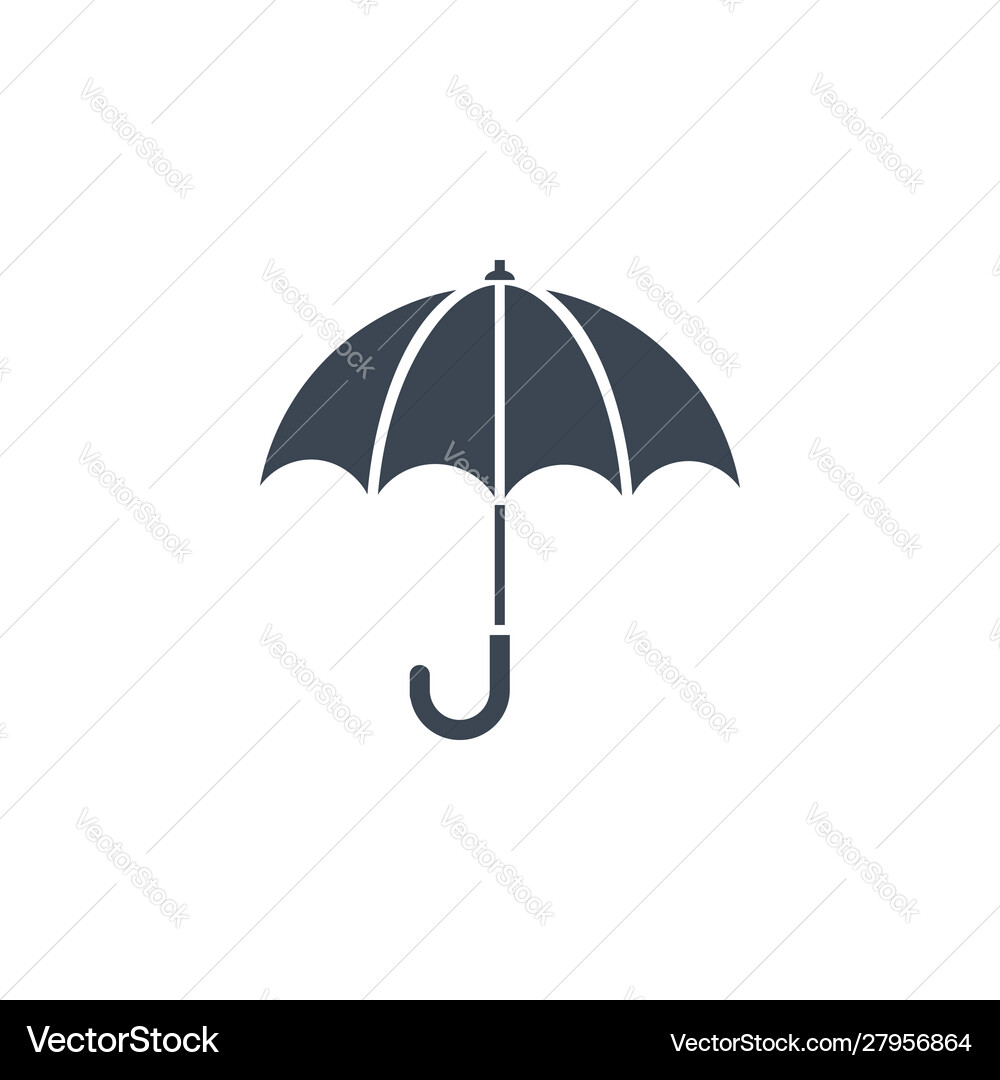 Umbrella related glyph icon Royalty Free Vector Image