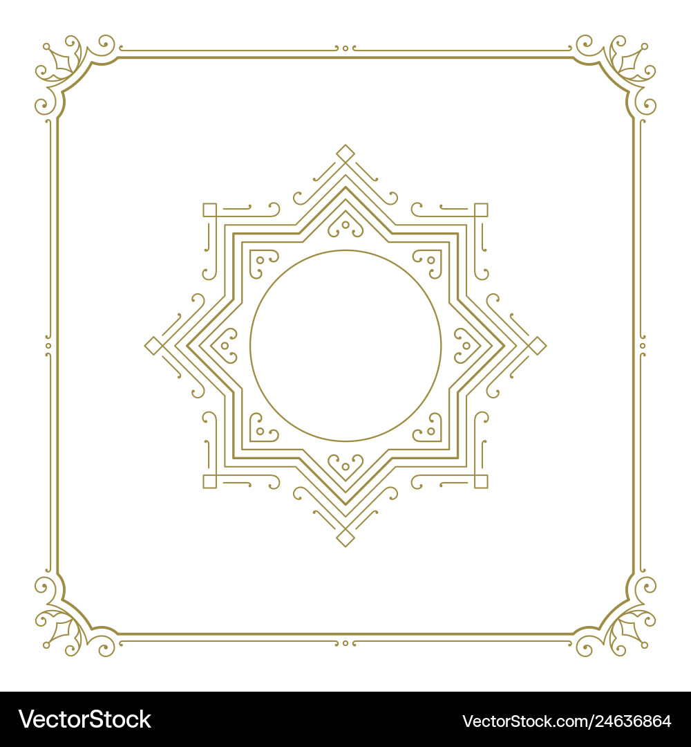 Vintage flourishes ornament frame template Vector Image