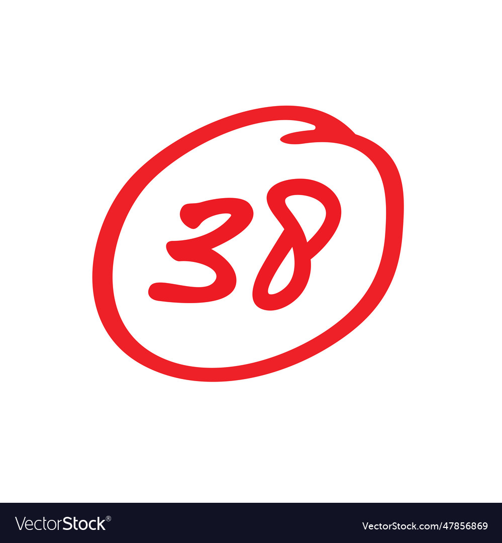 38 points exam score thirty eight points grade Vector Image 38 points exam score thirty eight points grade Vector Image