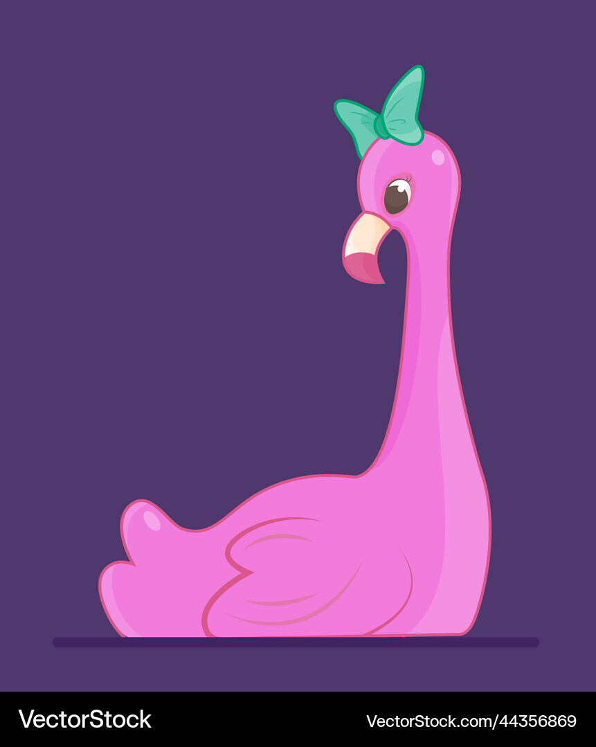 Best friend flamingo Royalty Free Vector Image