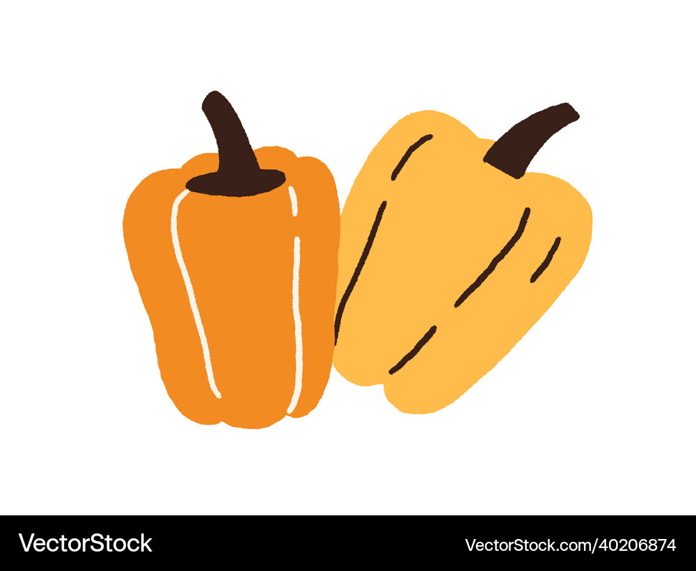 Bell peppers fresh sweet paprika composition Vector Image