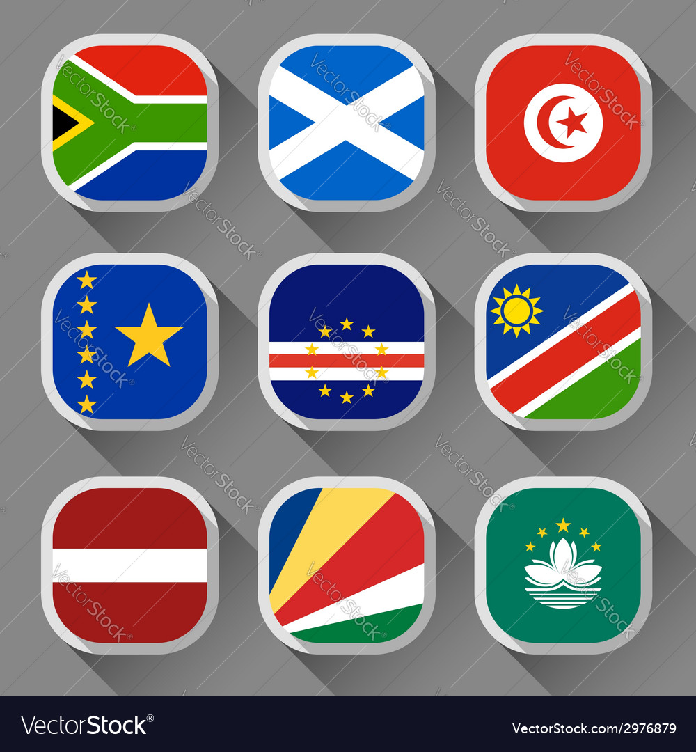 Flags world Royalty Free Vector Image - VectorStock