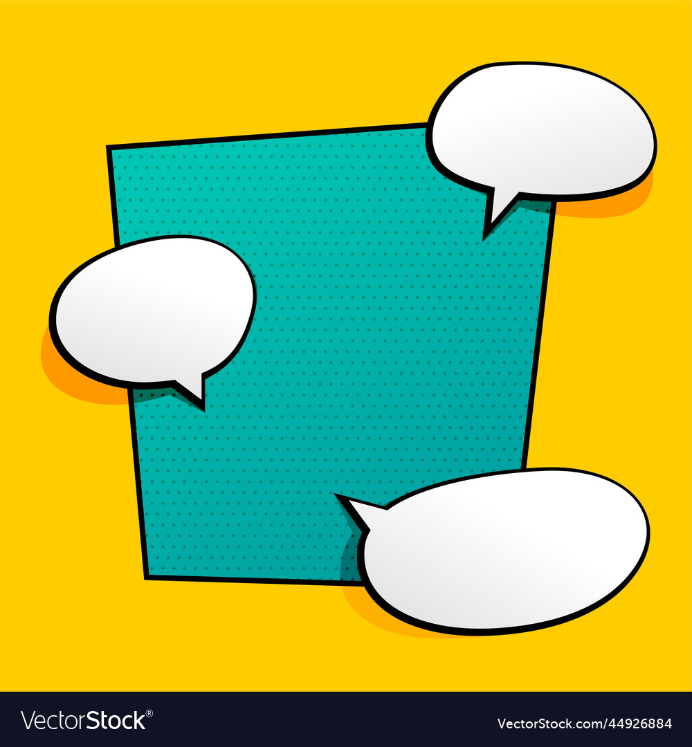 Background with comic chat bubble Royalty Free Vector Image