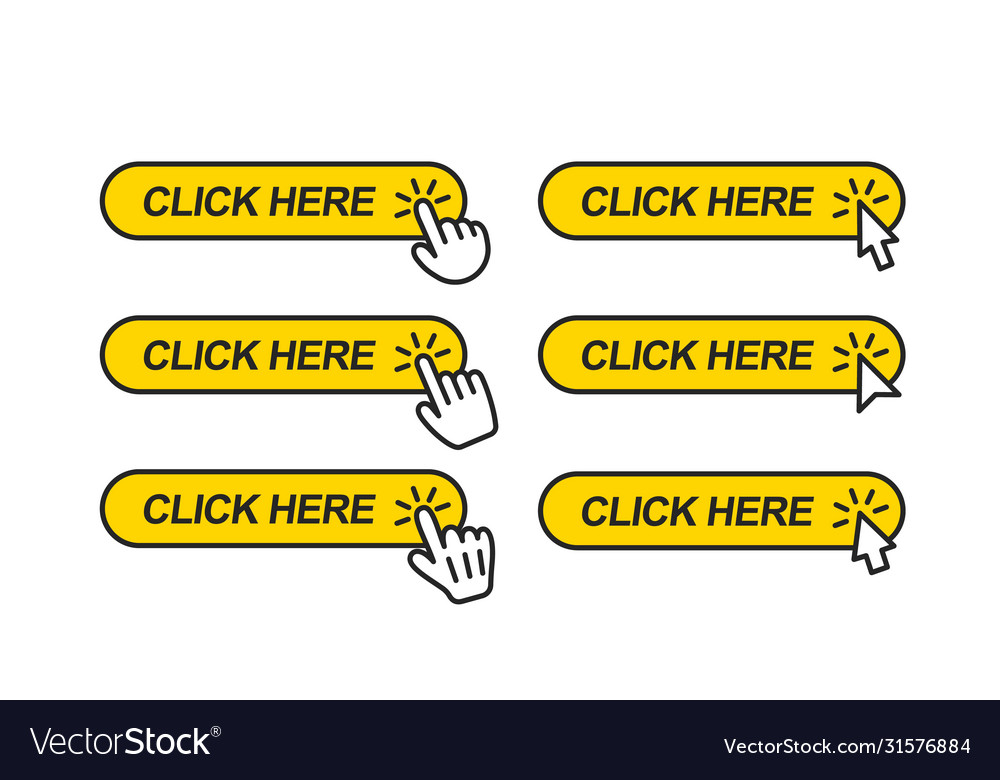 Click here icon for web site Royalty Free Vector Image
