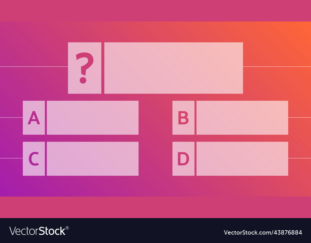 Multiple Choice Quiz Template Royalty Free Vector Image 