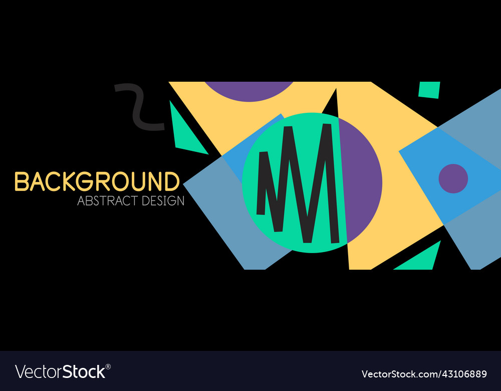 Abstract Background Blocks Lines Triangles Vector Image