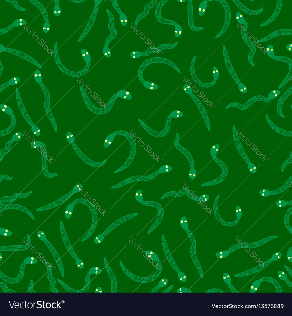 Green snakes seamless pattern animal background Vector Image