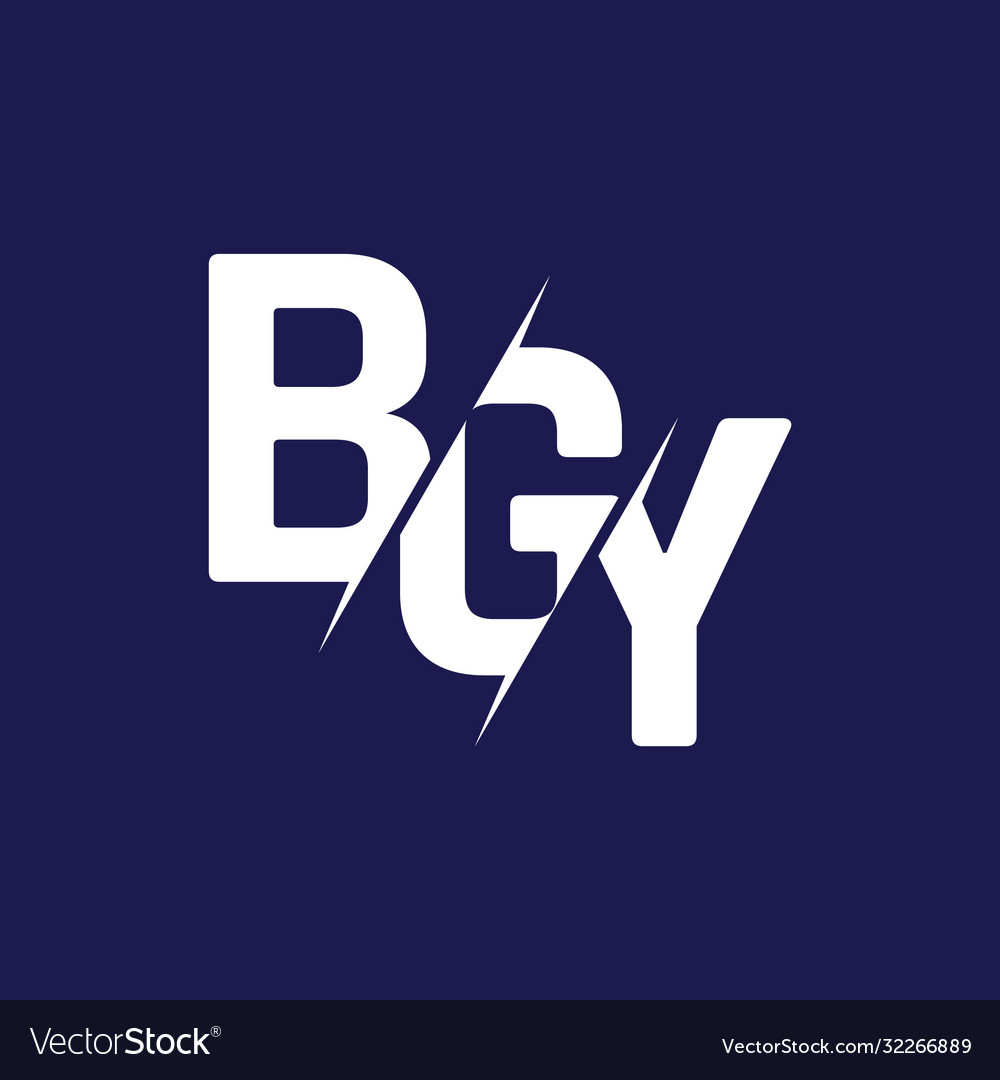 Monogram letters initial logo design bgy Vector Image