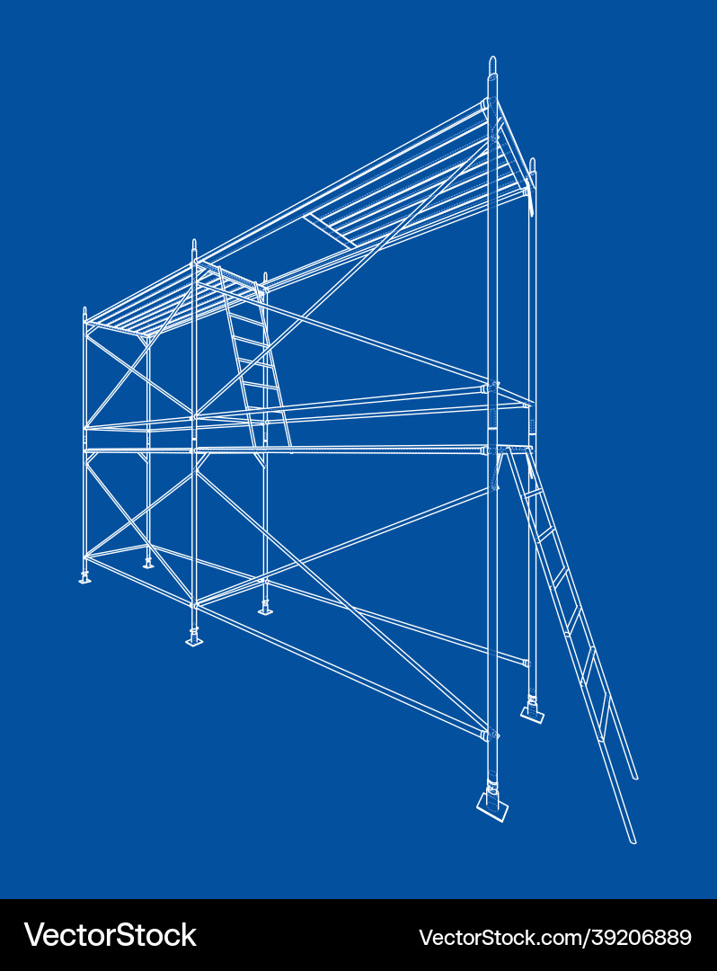 Prefabricated scaffolding Royalty Free Vector Image