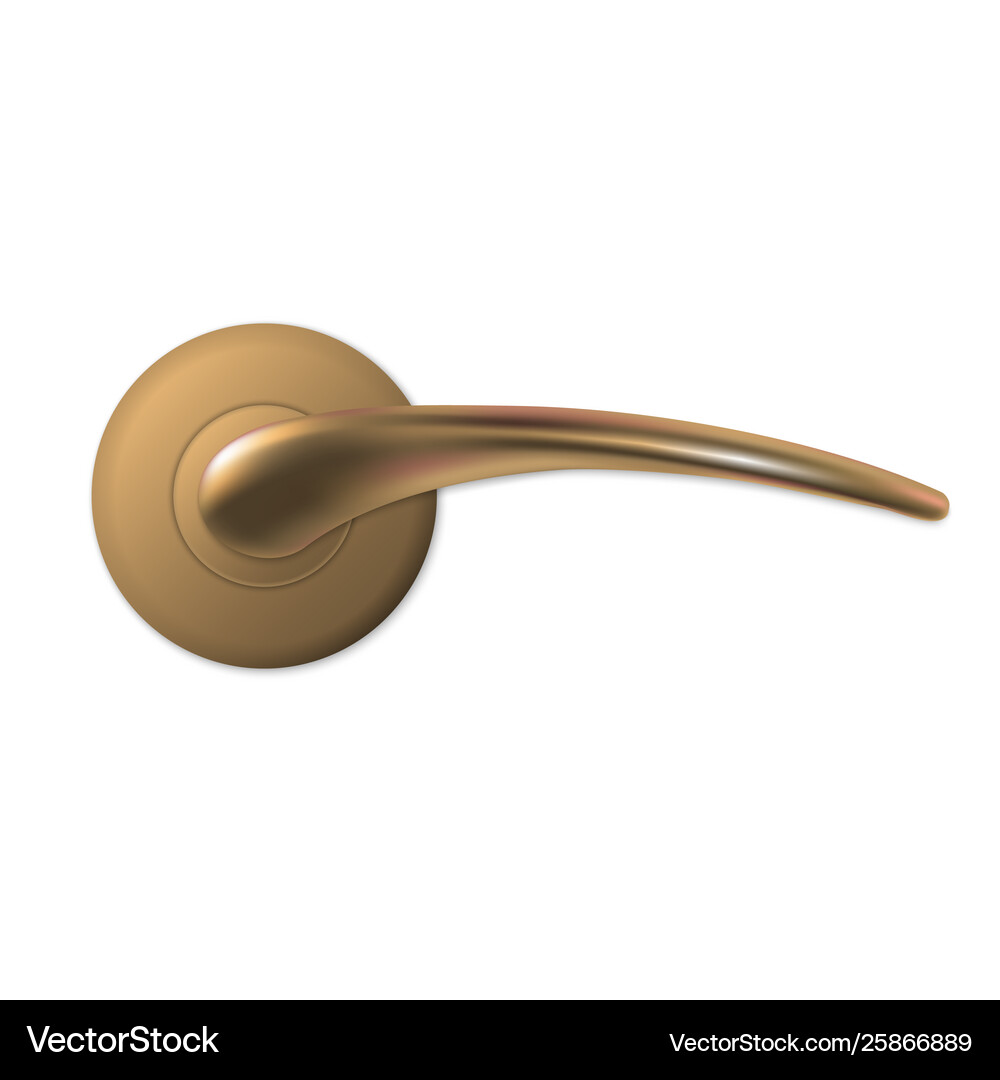 Realistic door handle isolated Royalty Free Vector Image