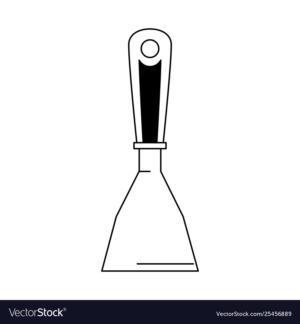 Spatula construction tool Royalty Free Vector Image