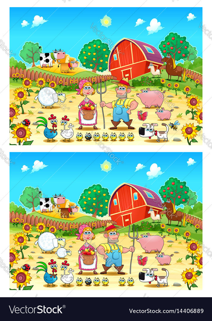 Spot differences Royalty Free Vector Image - VectorStock