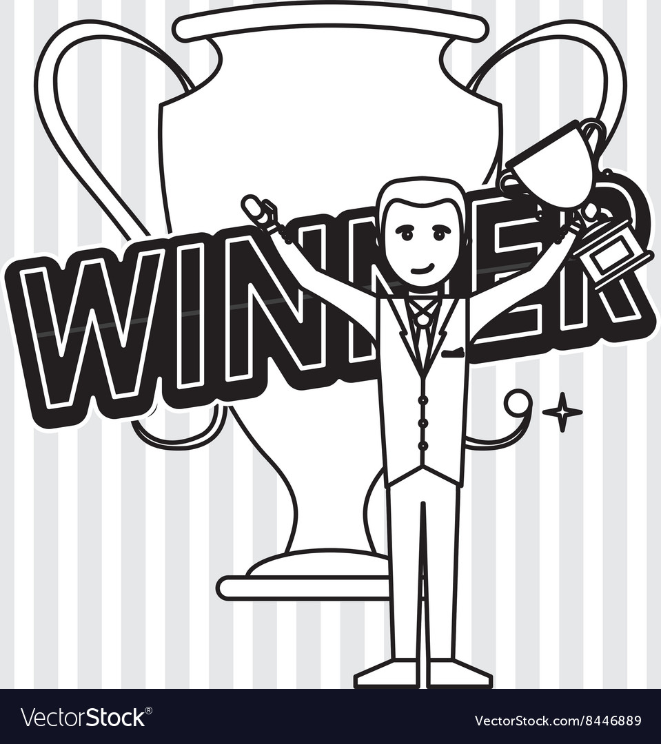 Winner icon design editable Royalty Free Vector Image