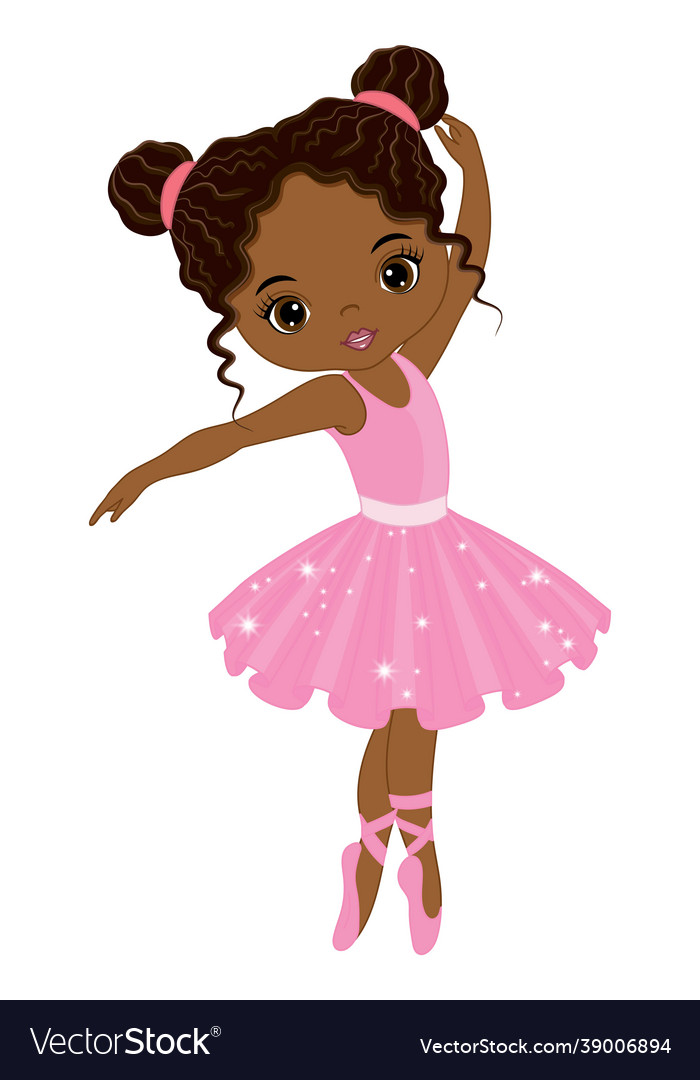 Beautiful african american ballerina dancing Vector Image