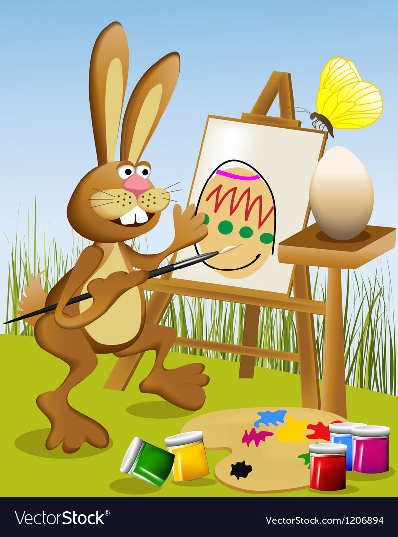 Easter rabbit Royalty Free Vector Image - VectorStock