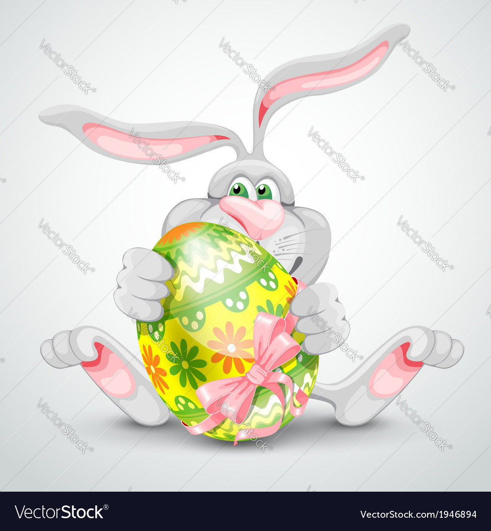 Easter rabbit Royalty Free Vector Image - VectorStock