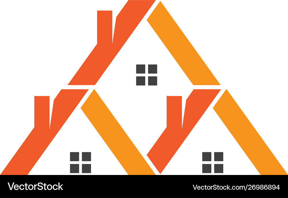 House graphic design template isolated Royalty Free Vector